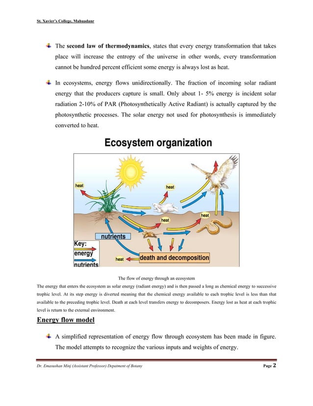 Functional aspects of ecosystem | PDF