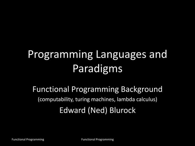 Computability, turing machines and lambda calculus | PPT