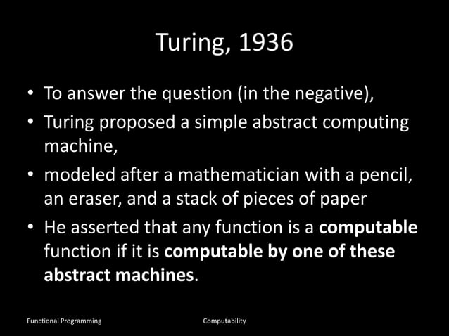 Computability, turing machines and lambda calculus | PPT