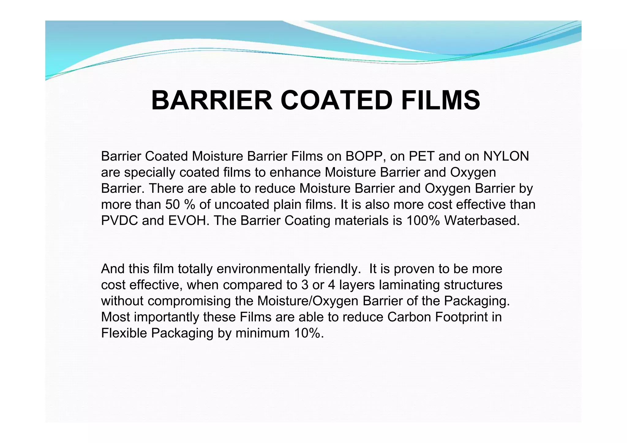 Functional barrier films in flexible packaging industry | PDF