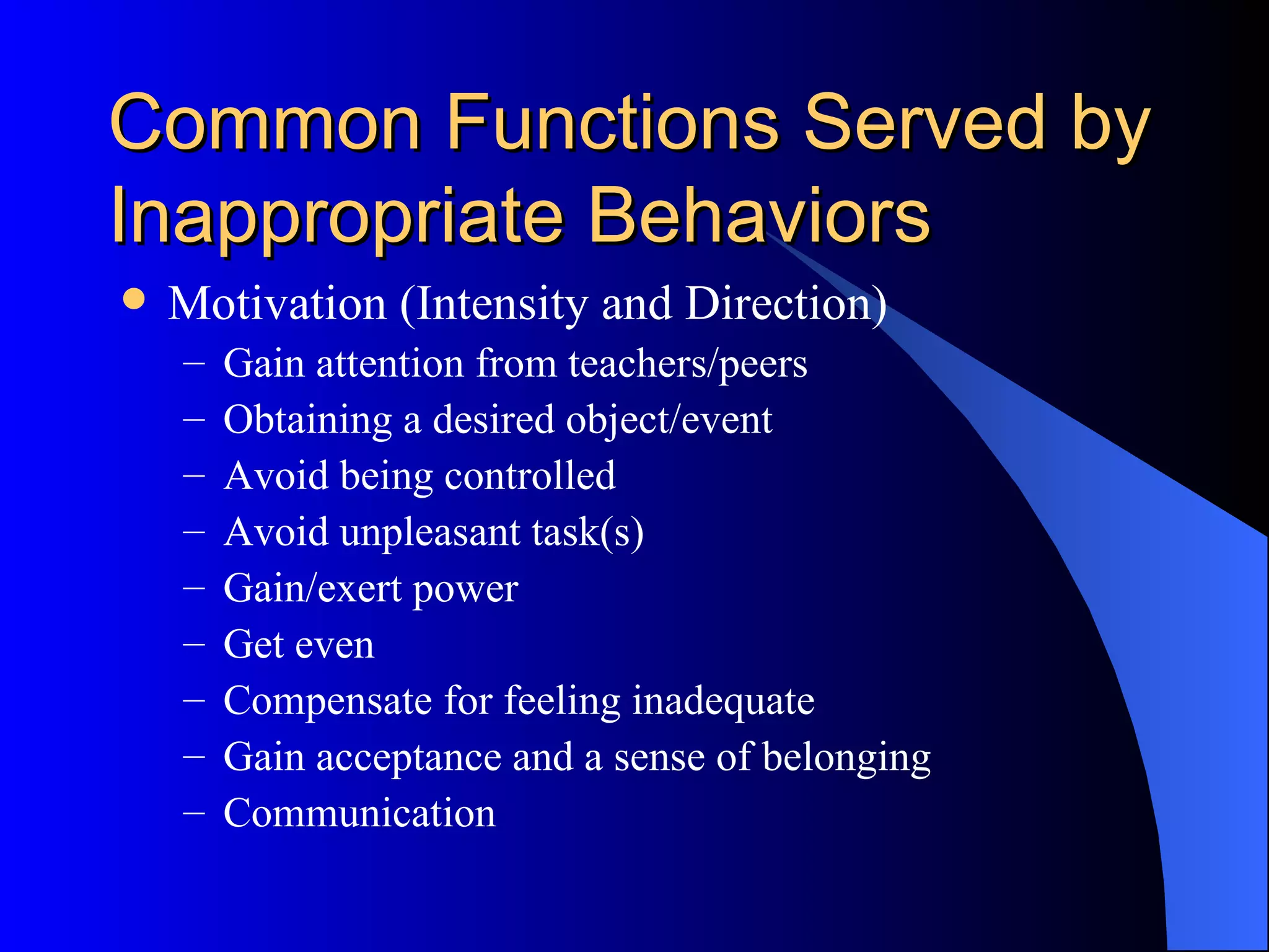 Functional Behavioral Assessments | PPT