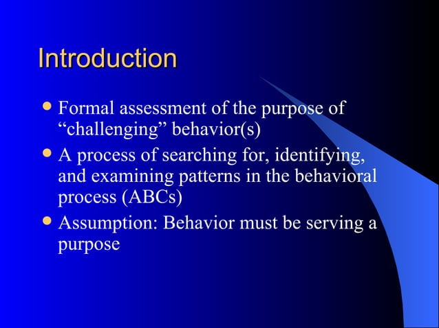 Functional Behavioral Assessments | PPT