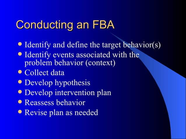 Functional Behavioral Assessments | PPT