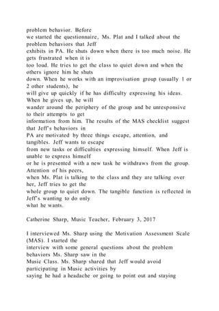 FUNCTIONAL BEHAVIOR ASSESSMENT IDENTIFICATION INFORMA | PDF