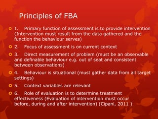 Functional behavioural assessment | PPTX