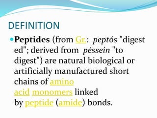 PEPTIDES COLLAGEN AND SQUALENE | PPTX | Chemistry | Science