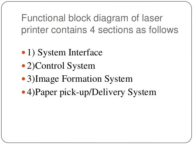 Functional Block Diagram Of Laser Printer Laser Printer Diag