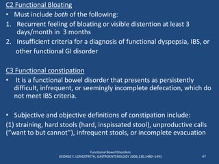 Functional bowel disorder | PPTX