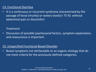Functional bowel disorder | PPTX