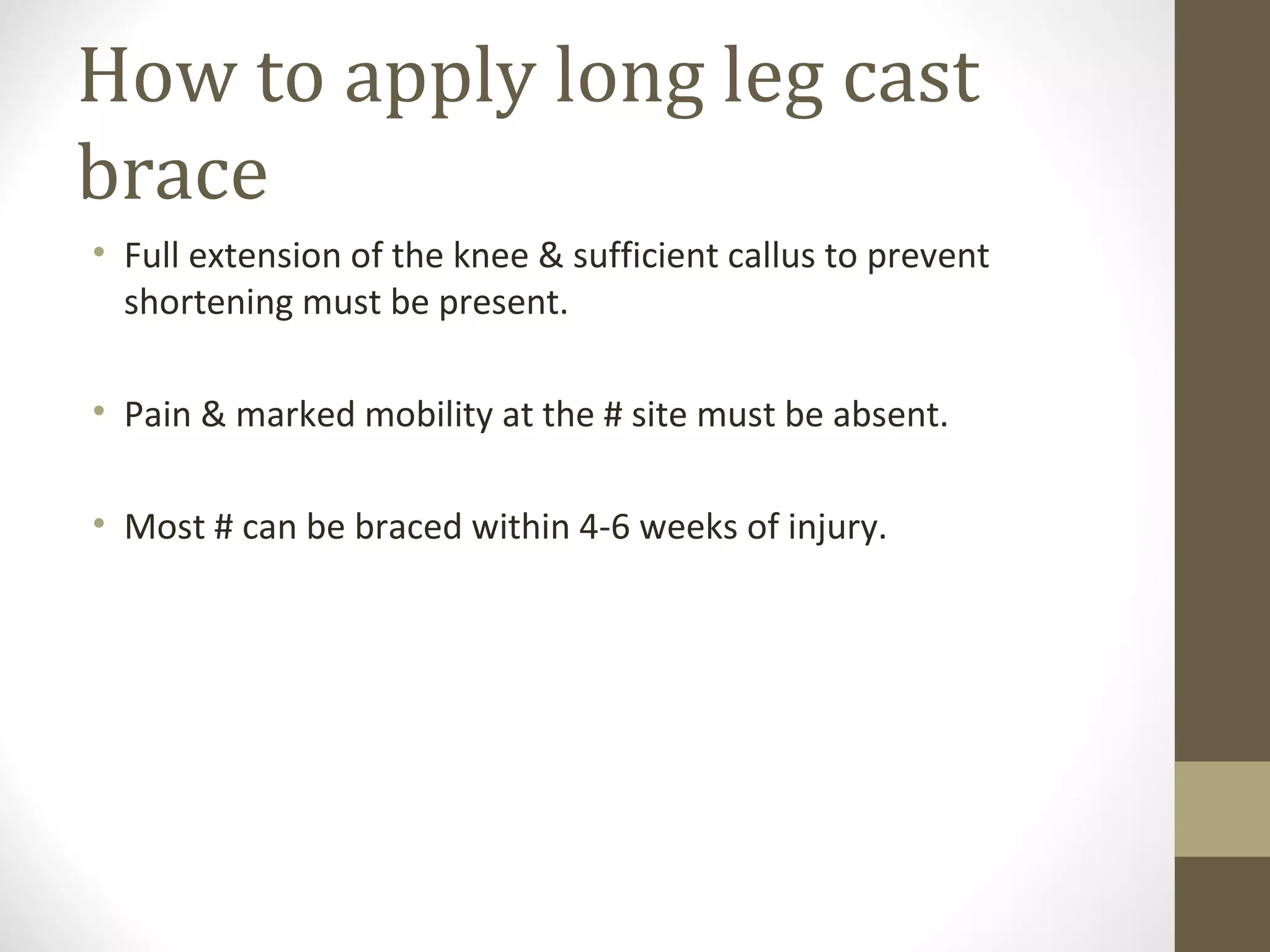 Functional cast bracing | PPT