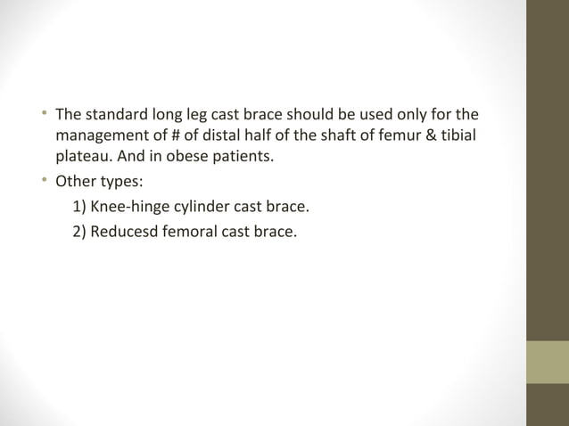 Functional cast bracing | PPT | Death, Injury, or Military Conflict ...