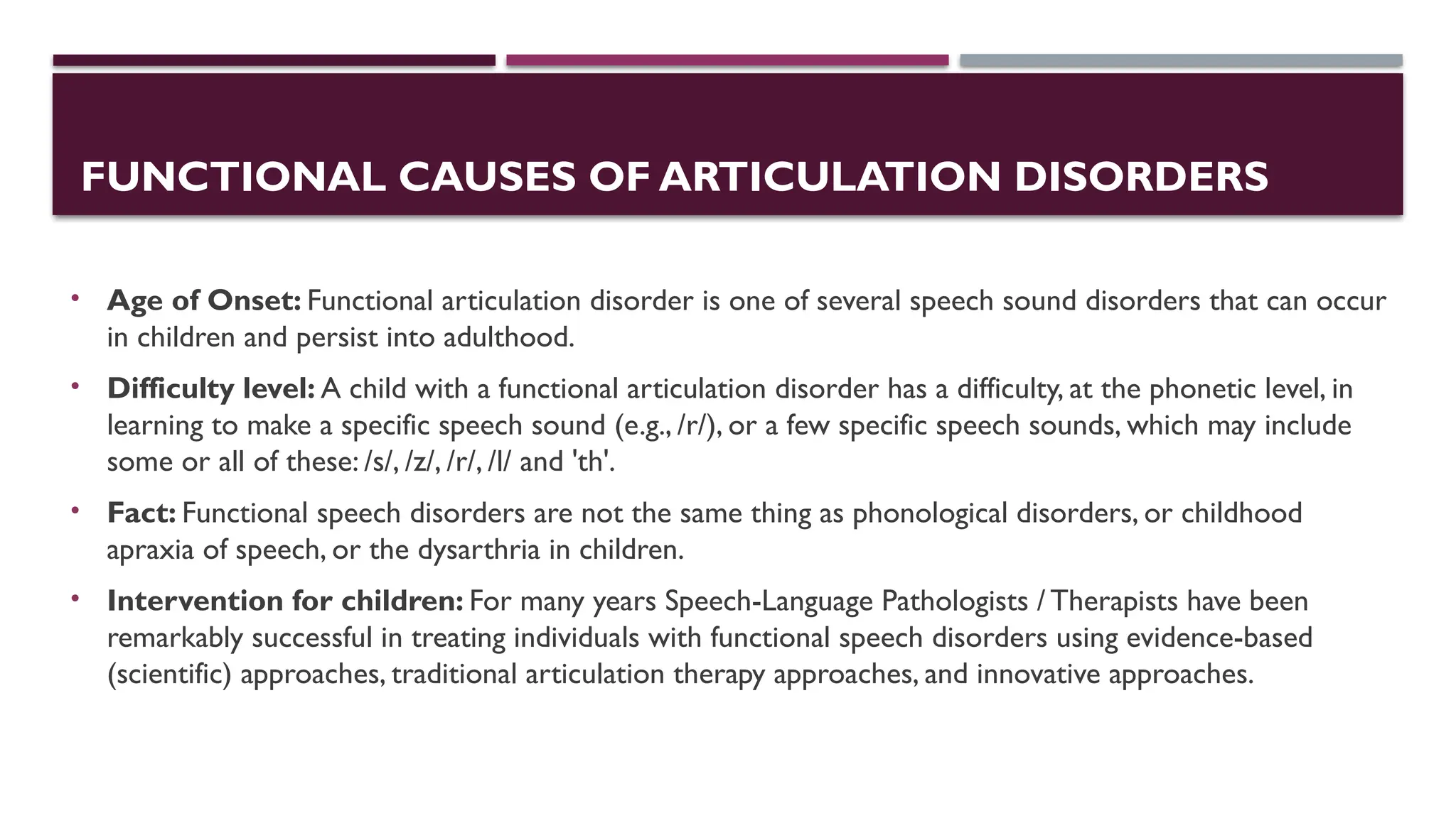 3.1 Define Functional Articulation Disorder: Types, Causes / Leading ...