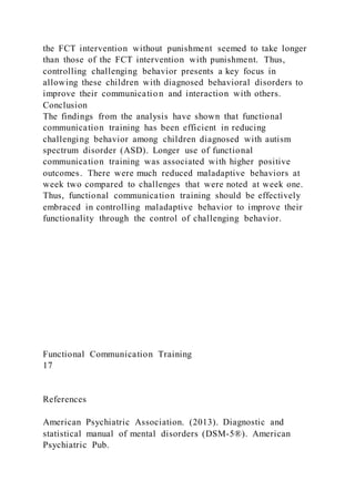 Functional Communication Training20Functiona | PDF