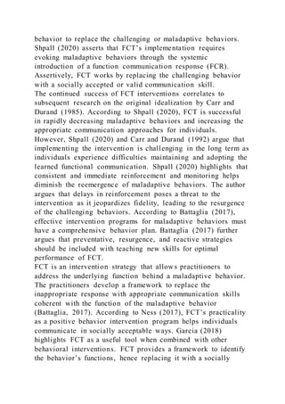 Functional Communication Training20Functiona | PDF