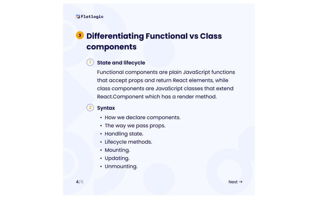 Functional Components vs. Class Components in React | PPT