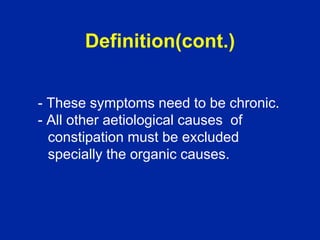 Functional constipation | PPTX
