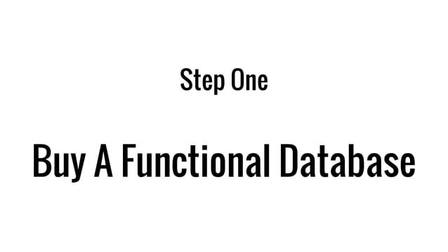 Functional Database Strategies | PPT