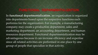 Functional departmentalization | PPTX