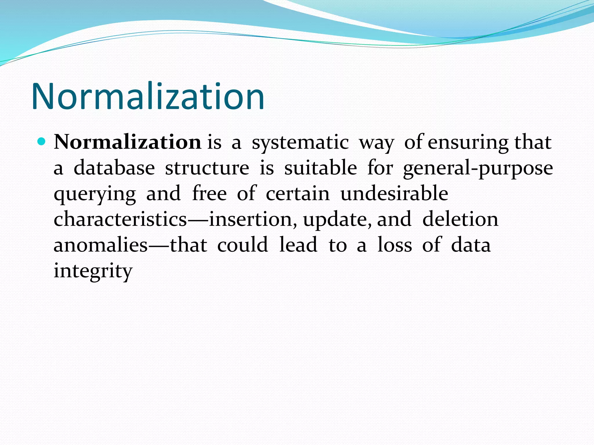 Functional dependencies and normalization | PPT Functional dependencies and normalization | PPT