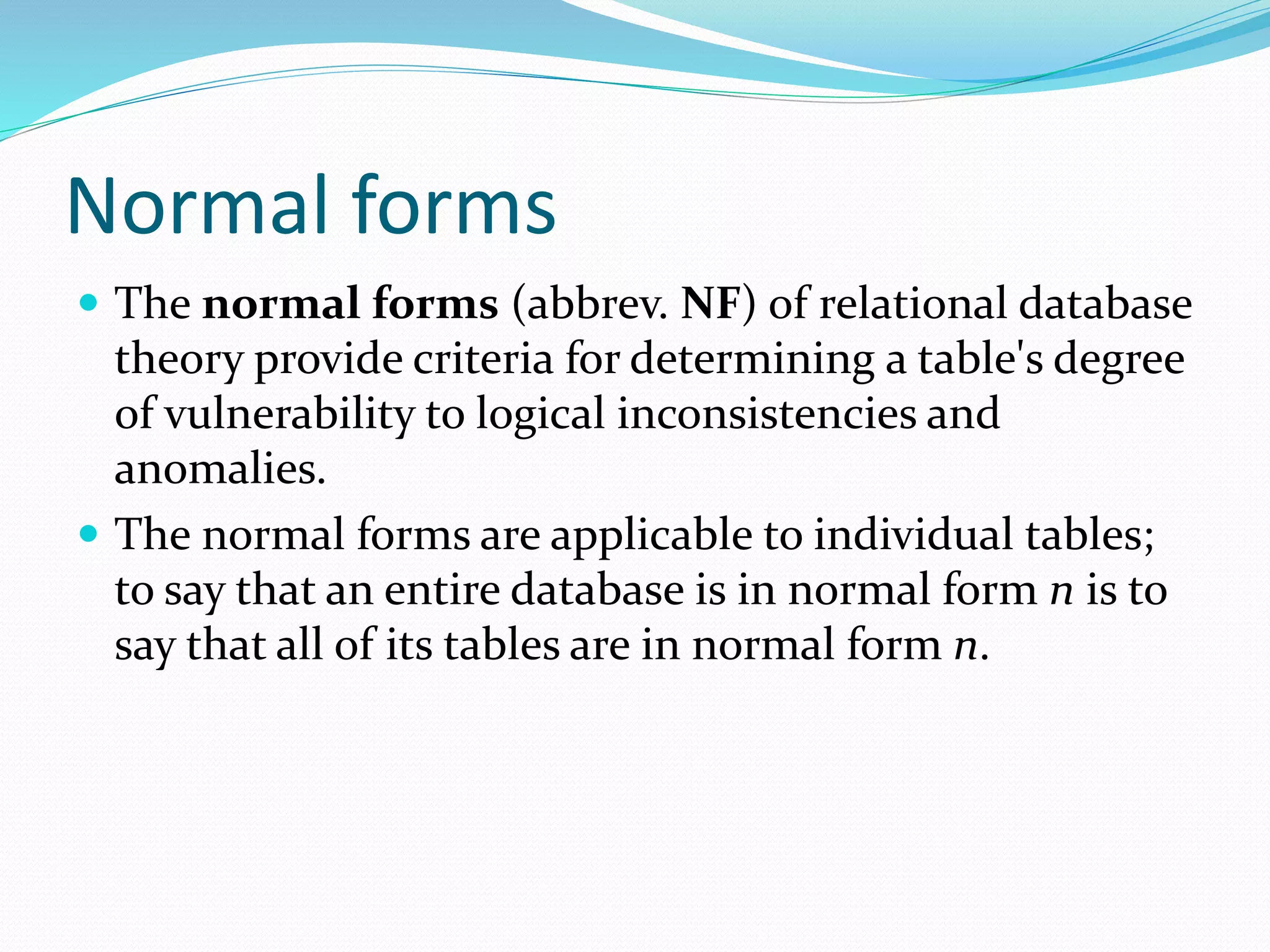 Functional Dependencies And Normalization Pptx Databases Computer