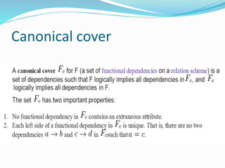 Functional dependencies and normalization | PPTX