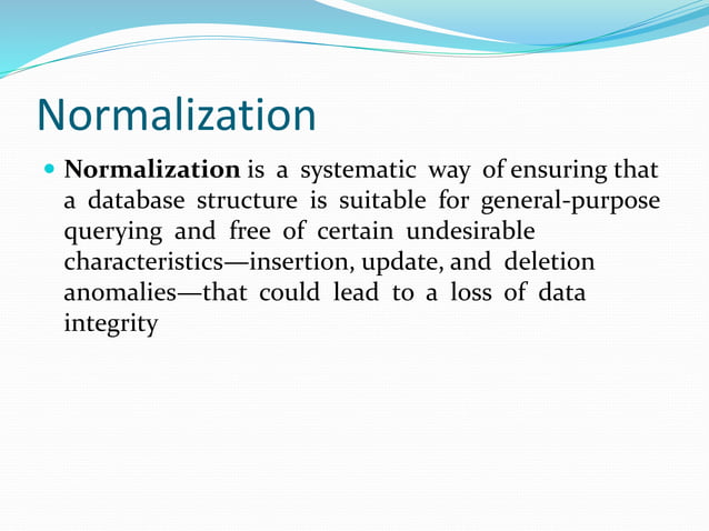 Functional dependencies and normalization | PPTX | Databases | Computer Software and Applications