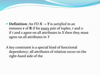 Functional dependencies and normalization | PPTX