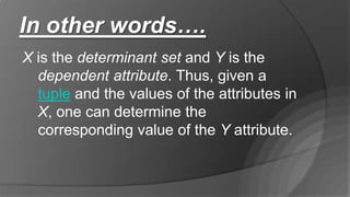 Functional dependency | PPTX