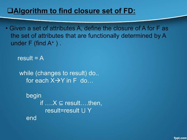 Functional dependencies in Database Management System | PPTX Functional dependencies in Database Management System | PPTX