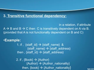 Functional dependencies in Database Management System | PPTX