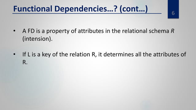 Functional dependency | PPSX | Databases | Computer Software and ...