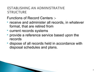 Functional design of records center | PPT