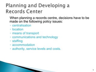 Functional design of records center | PPT