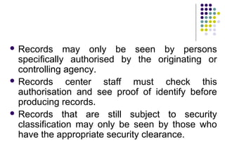 Functional design of records center | PPT