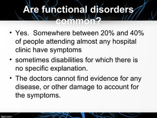 Functional disorders | PPT