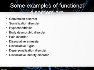 Functional disorders | PPT