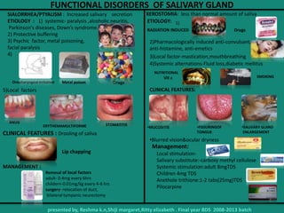 Functional disorders of saliary gland | PPTX