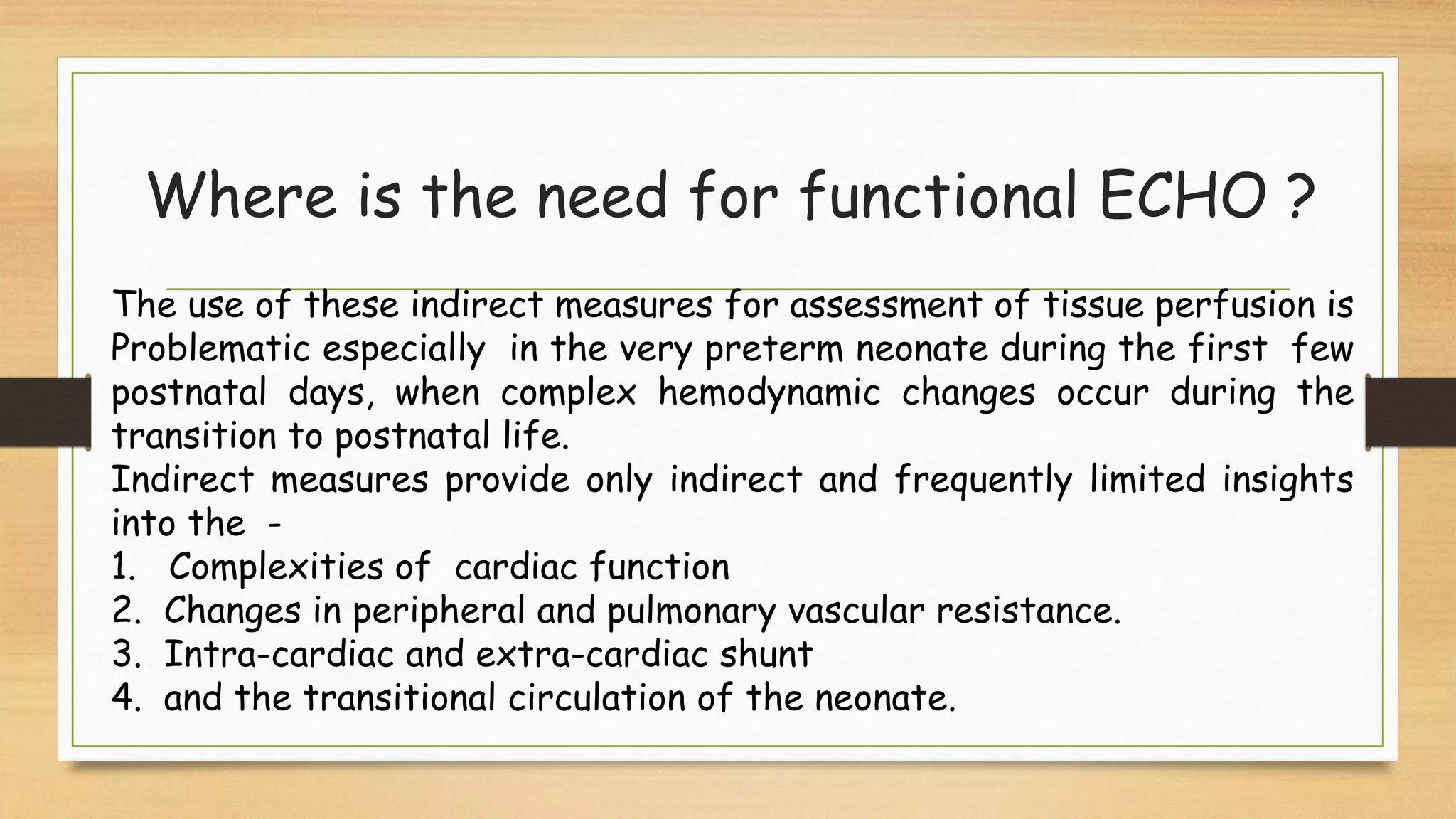 Functional echocardiography ppt | PDF
