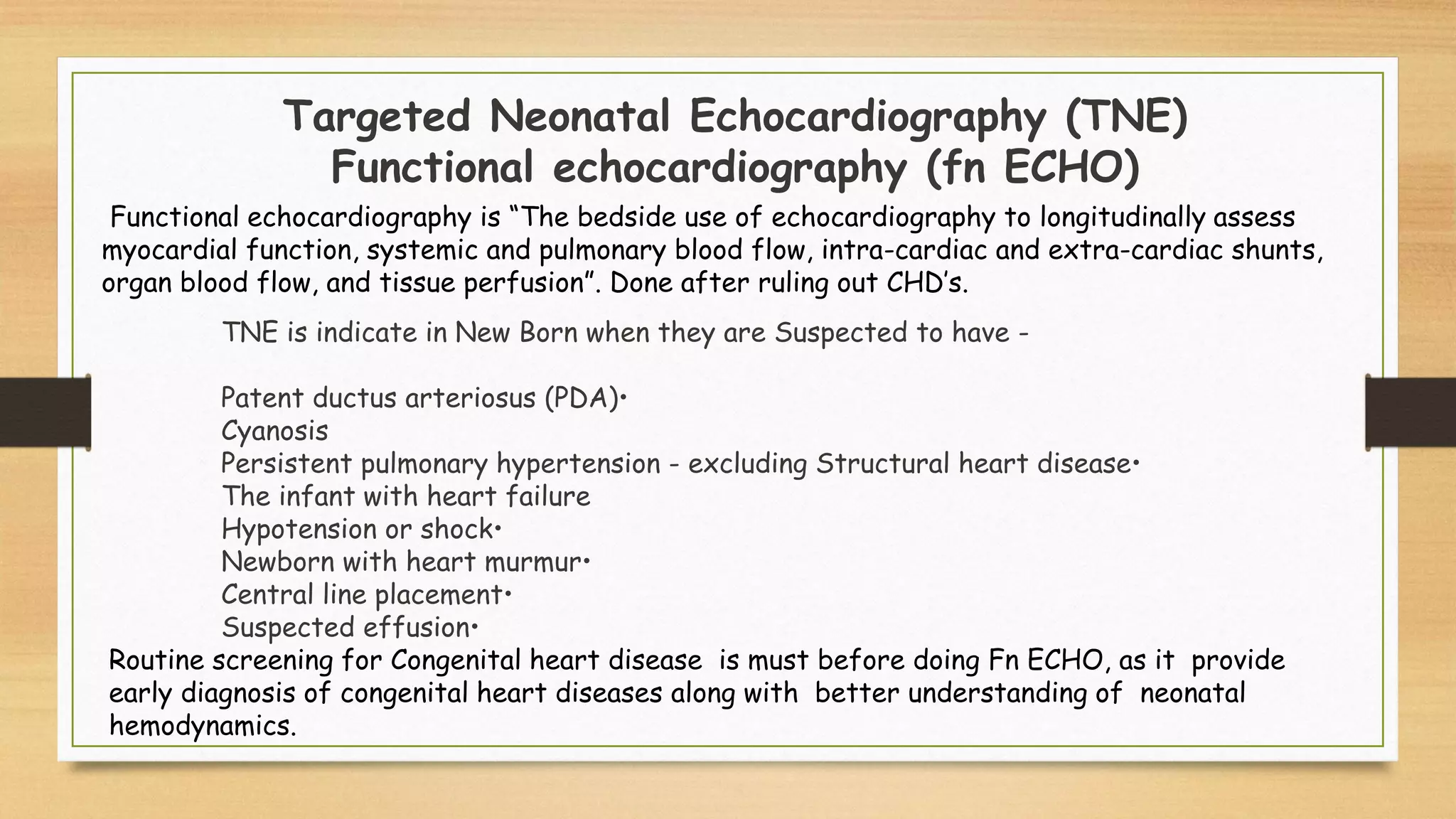 Functional echocardiography ppt | PDF