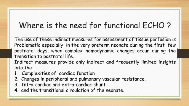 Functional echocardiography ppt | PDF | Heart and Cardiovascular ...
