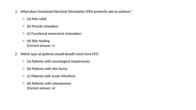 FUNCTIONAL ELECTRICAL STIMULATION.pptx physiotherapy | PPTX