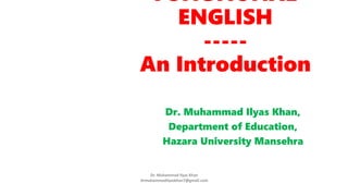Functional English: an introduction | PPTX