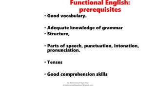 Functional English: an introduction | PPTX