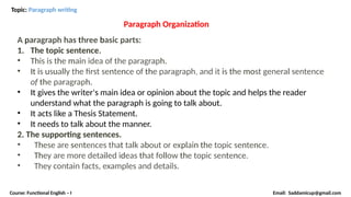 Comprehensive Guide to Paragraph Writing Principles and Types | PPTX