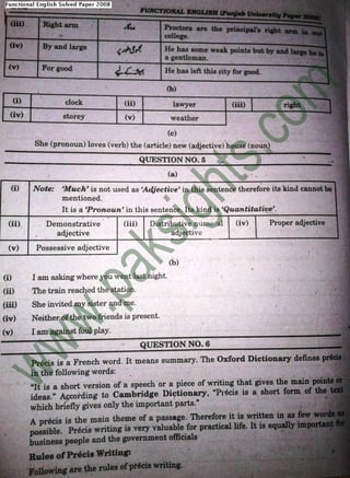 Functional English Solved papers b.com part 1 | PDF
