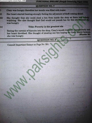 Functional English Solved papers b.com part 1 | PDF