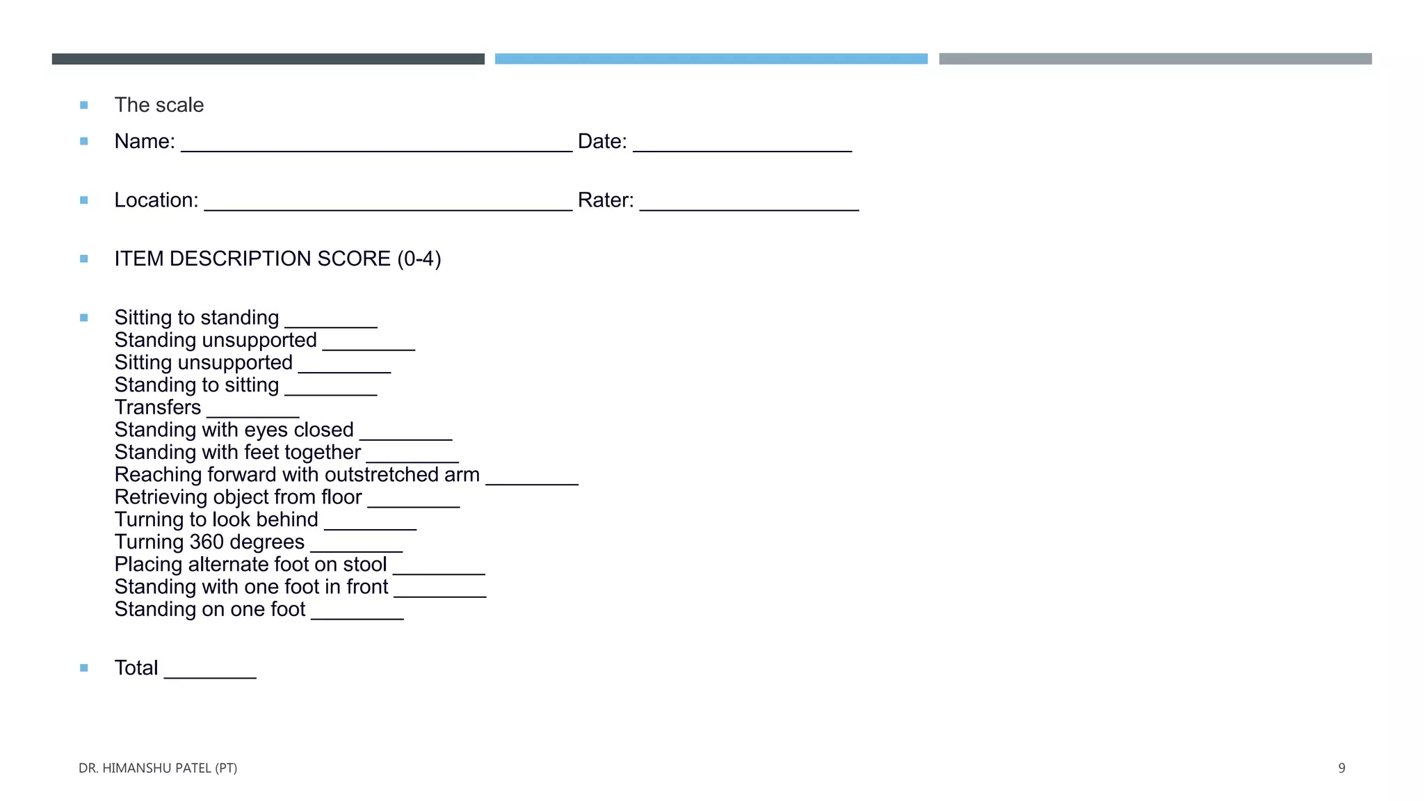 Functional evaluation scales | PPTX