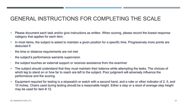 Functional evaluation scales | PPTX | Physical Therapy | Wellness