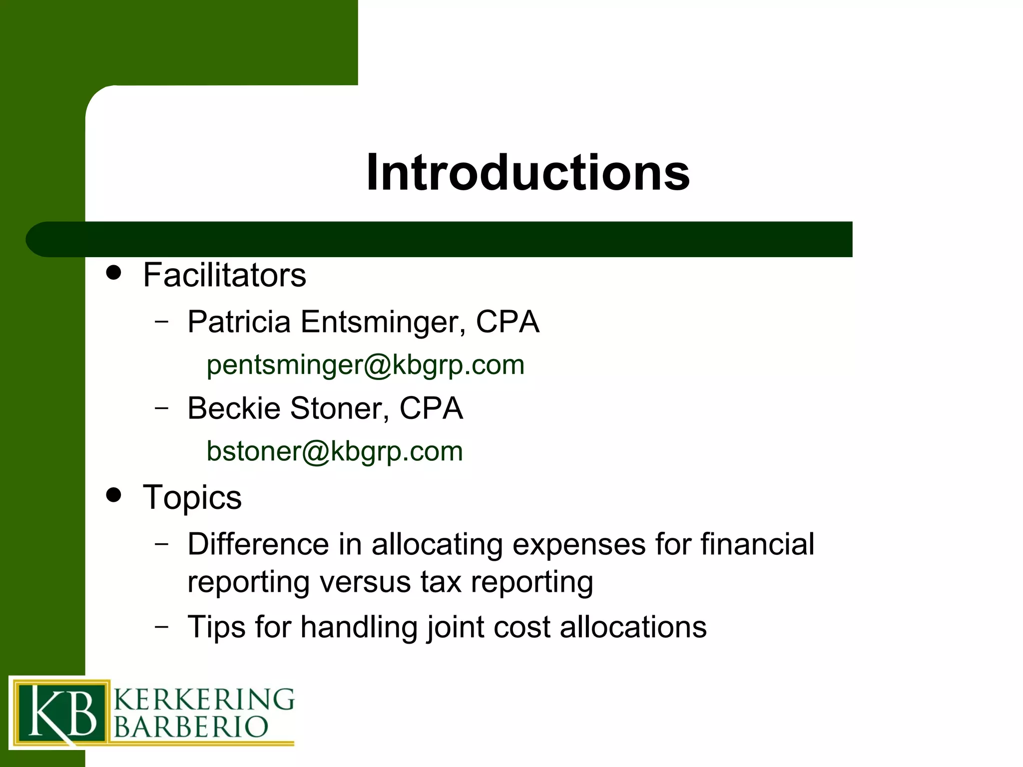 Functional Expenses Presentation Revised | PPT