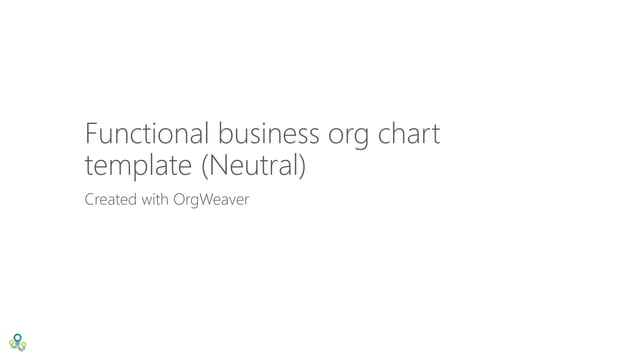 Organization chart template - Functional business (neutral) | PPT